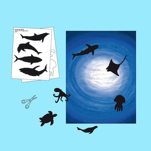 3D Ocean Creature Collage Guide: Depth Effect Silhouette Art (PDF ...