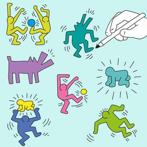 Keith Haring | Pop Art Drawing Worksheets | Learn to Draw Haring ...