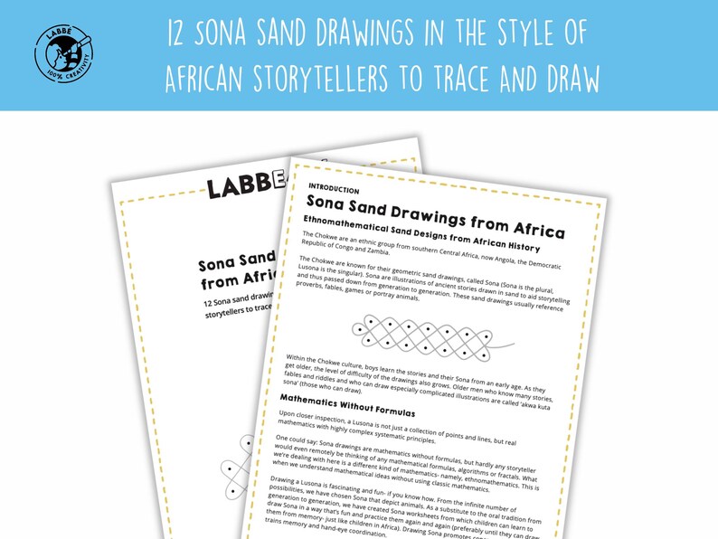 African Sona Sand Drawings: Printable DIY Craft Templates (PDF) - Etsy ...