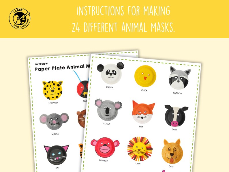 Paper Plate Animal Masks | DIY Craft for Kids | Animal Mask ...