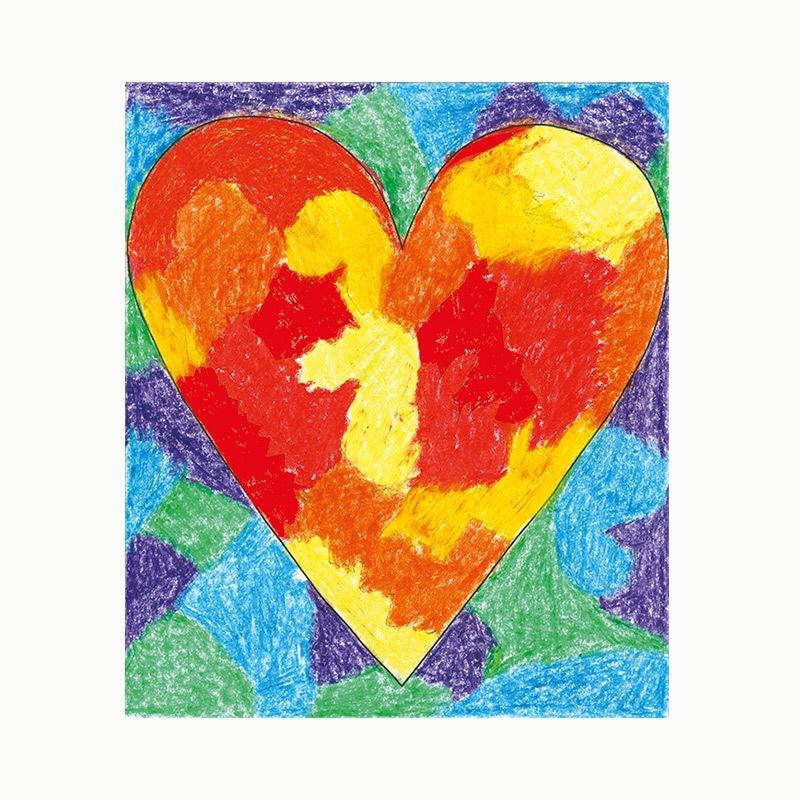 Hearts After Jim Dine | Art Templates | DIY Heart Art | Creative ...