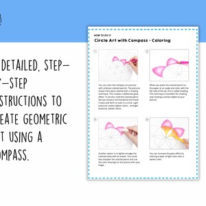 Compass Art Activity: Geometric Coloring Pages (PDF Download) - Etsy