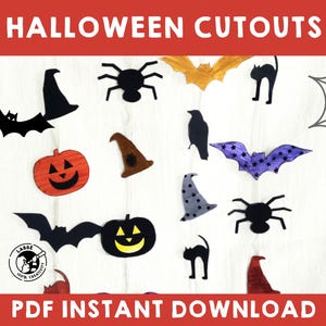 Halloween Cutouts | DIY Halloween Decor | Printable Craft Templates ...