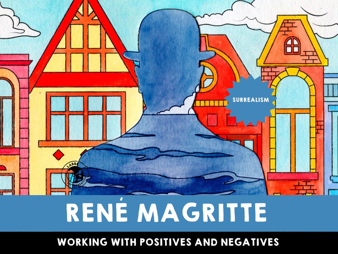 René Magritte Surrealist Art Templates: Positive & Negative Space (PDF ...