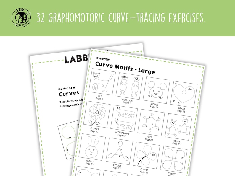 My First Book - Curves | Graphomotoric Tracing Exercises | Handwriting ...