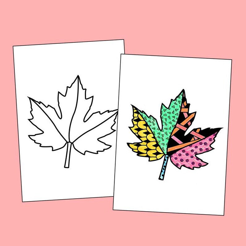 Doodle Tangles - Fall, Step-by-step Drawing Guide, Seasonal Motifs, Fun ...