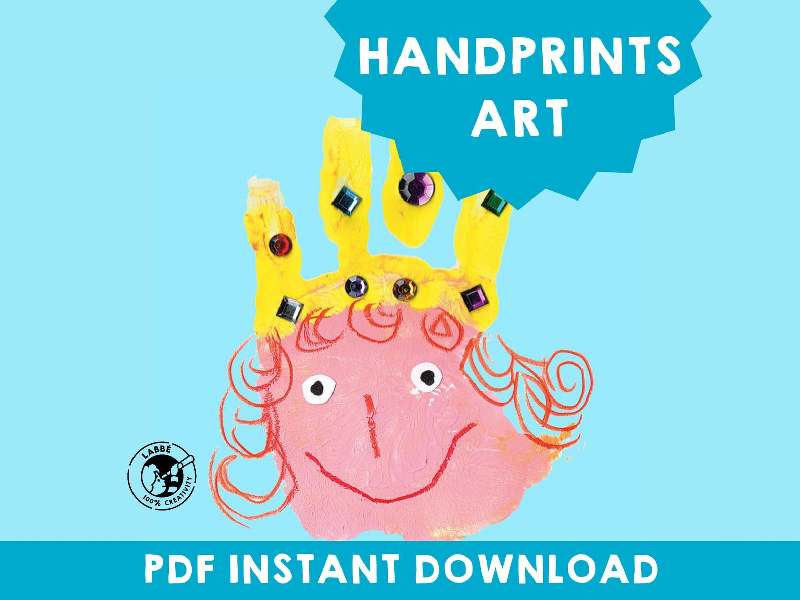Handprint Art | Fun Fingerprint Characters | DIY Handprint Templates ...