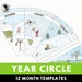 Year Circle Calendar Template | DIY Printable Calendar | Monthly ...