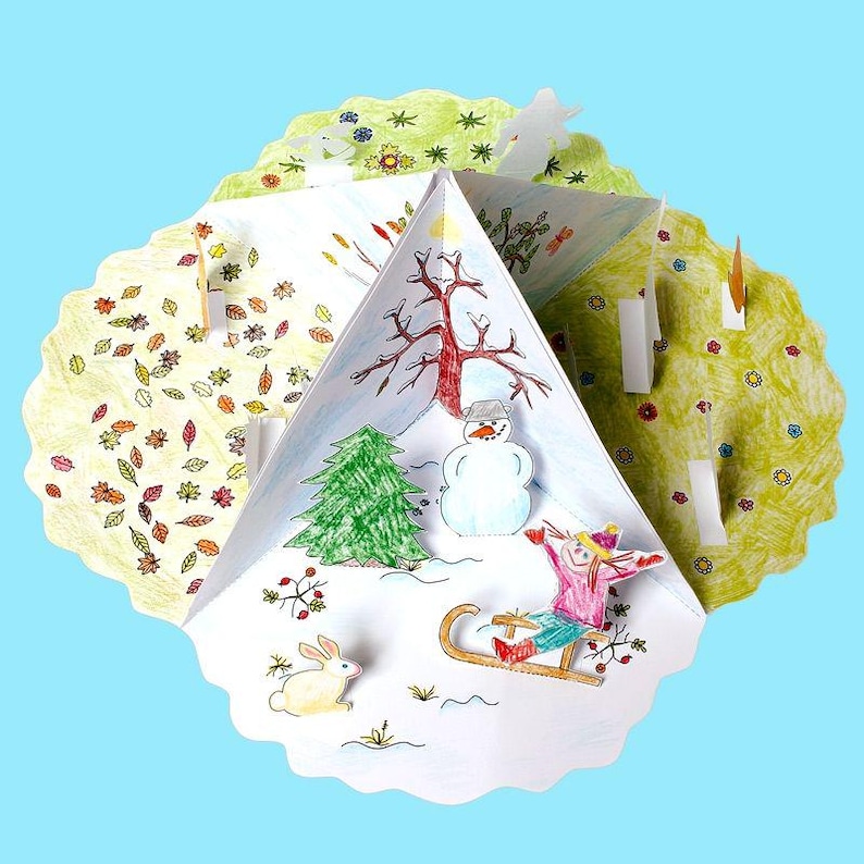Seasons Quadrama | 4 Seasons Craft Templates | DIY Seasonal Art ...
