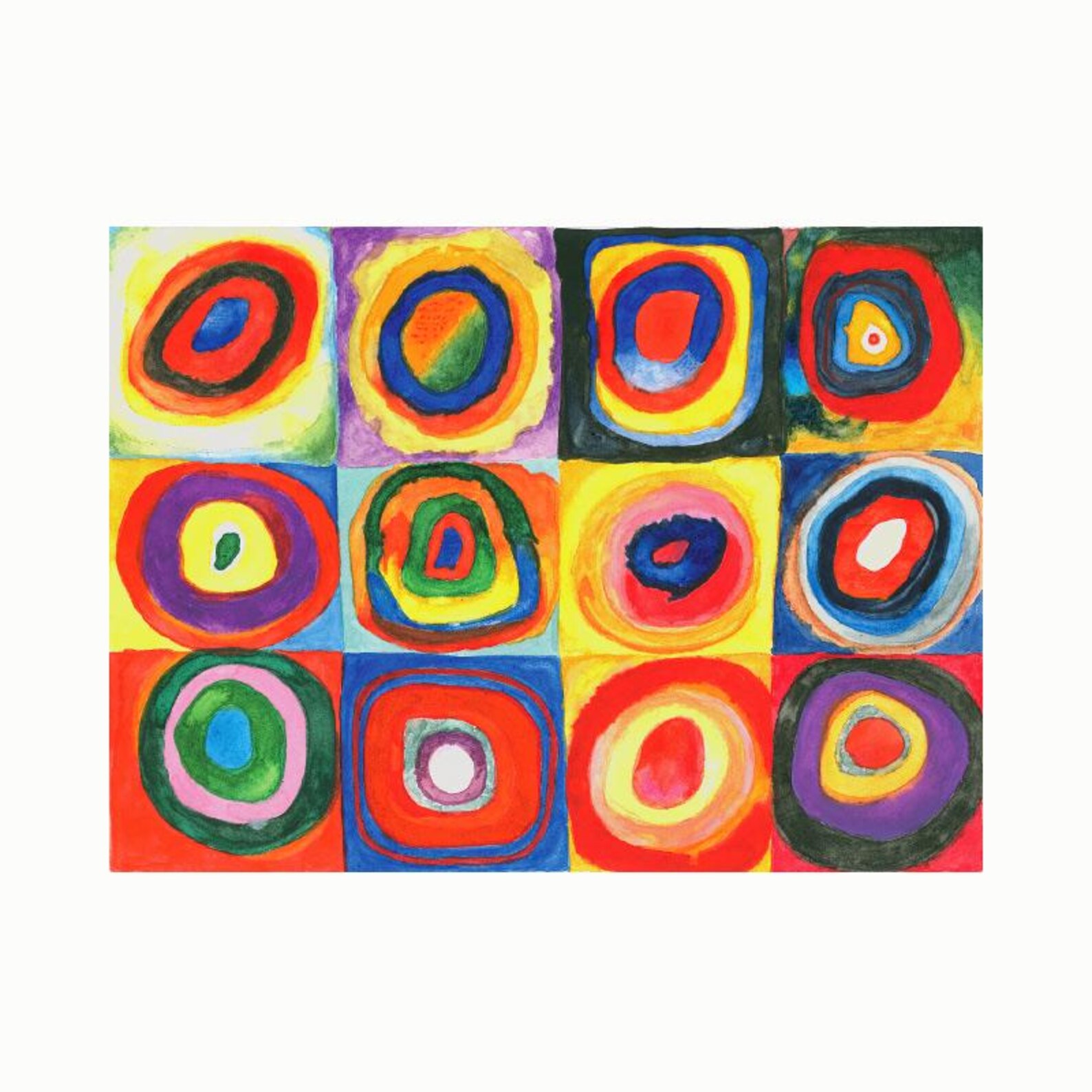 Kandinsky Squares With Concentric Circles: DIY Art Project (printable ...