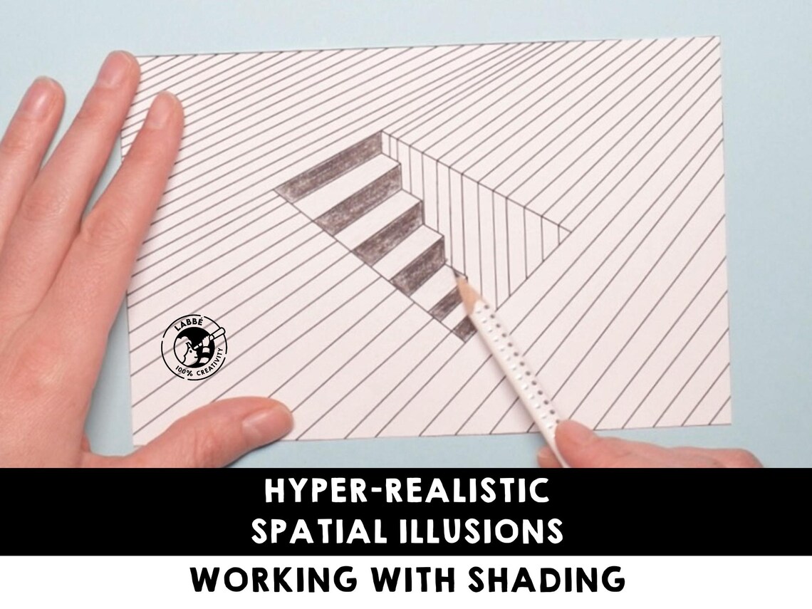 Spatial Illusions: Shading Techniques, Pencil Drawing Templates (PDF ...