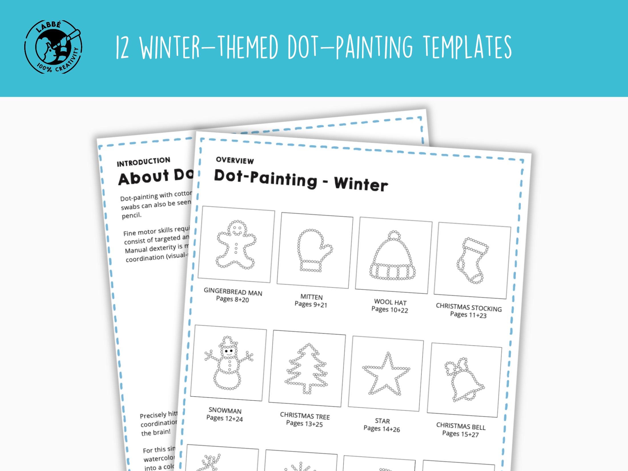 Winter Dot Painting | DIY Winter Craft for Kids | Printable Dot ...