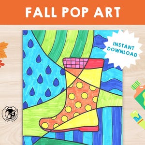 Fall Pop Art Coloring Pages: 16 Autumn Templates (PDF Download) - Etsy