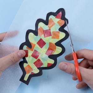Fall Leaf Sun Catcher: DIY Window Art Templates (PDF Pattern) - Etsy