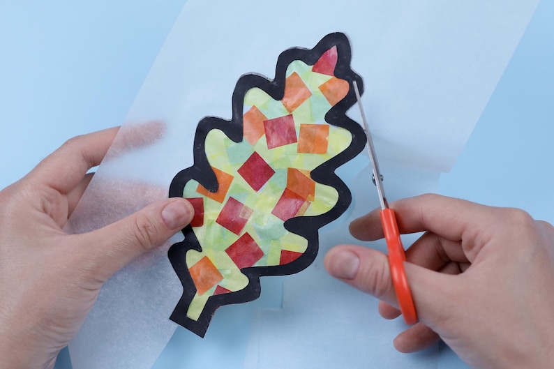 Fall Leaf Sun Catcher: DIY Window Art Templates (PDF Pattern) - Etsy