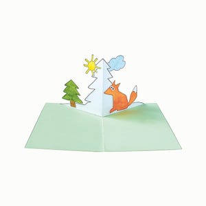 Winter Scene Pop-up Cards: DIY Holiday Craft Templates (PDF Pattern) - Etsy