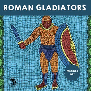 Mosaics - Roman Gladiators | Historical Coloring Templates | DIY ...