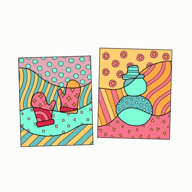 Pop-art Winter | Winter Coloring Pages | DIY Art Activity | Printable ...