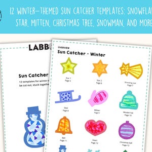 Sun Catcher Winter DIY Sun Catcher Templates Winter-themed Window Decor ...