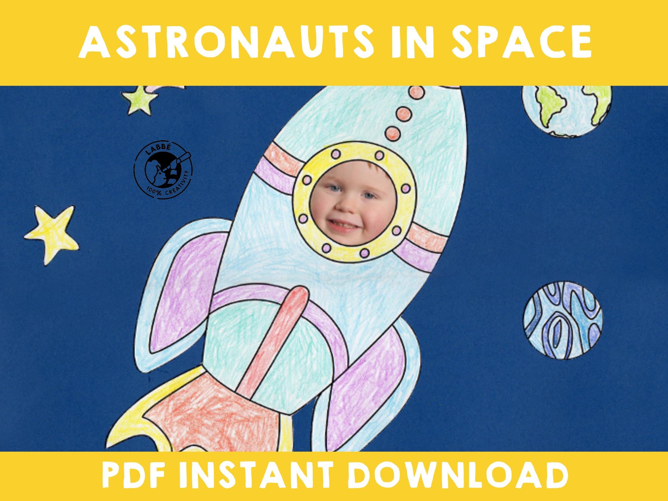 Astronauts in Space | DIY Space Collage | Printable Astronaut Templates ...