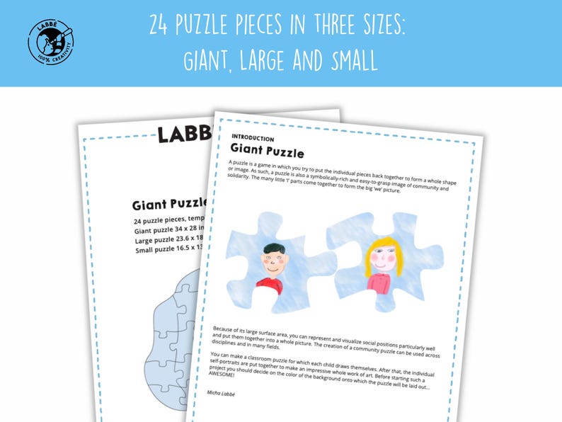 Giant Puzzle Tree: Collaborative Art Project (PDF Templates) - Etsy