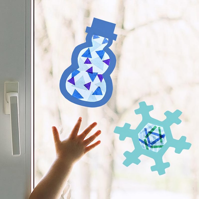 Sun Catcher Winter | DIY Sun Catcher Templates | Winter-themed Window ...