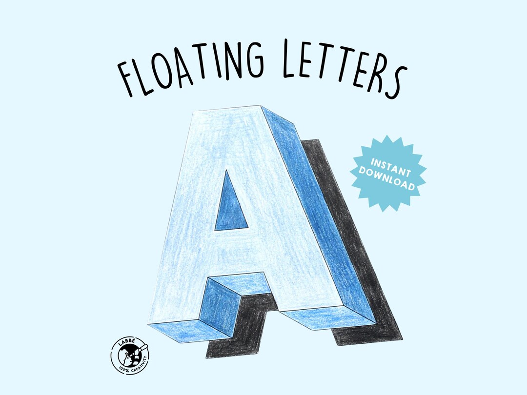 Floating Letters | Optical Illusion Craft | 3D Perspective Letters ...