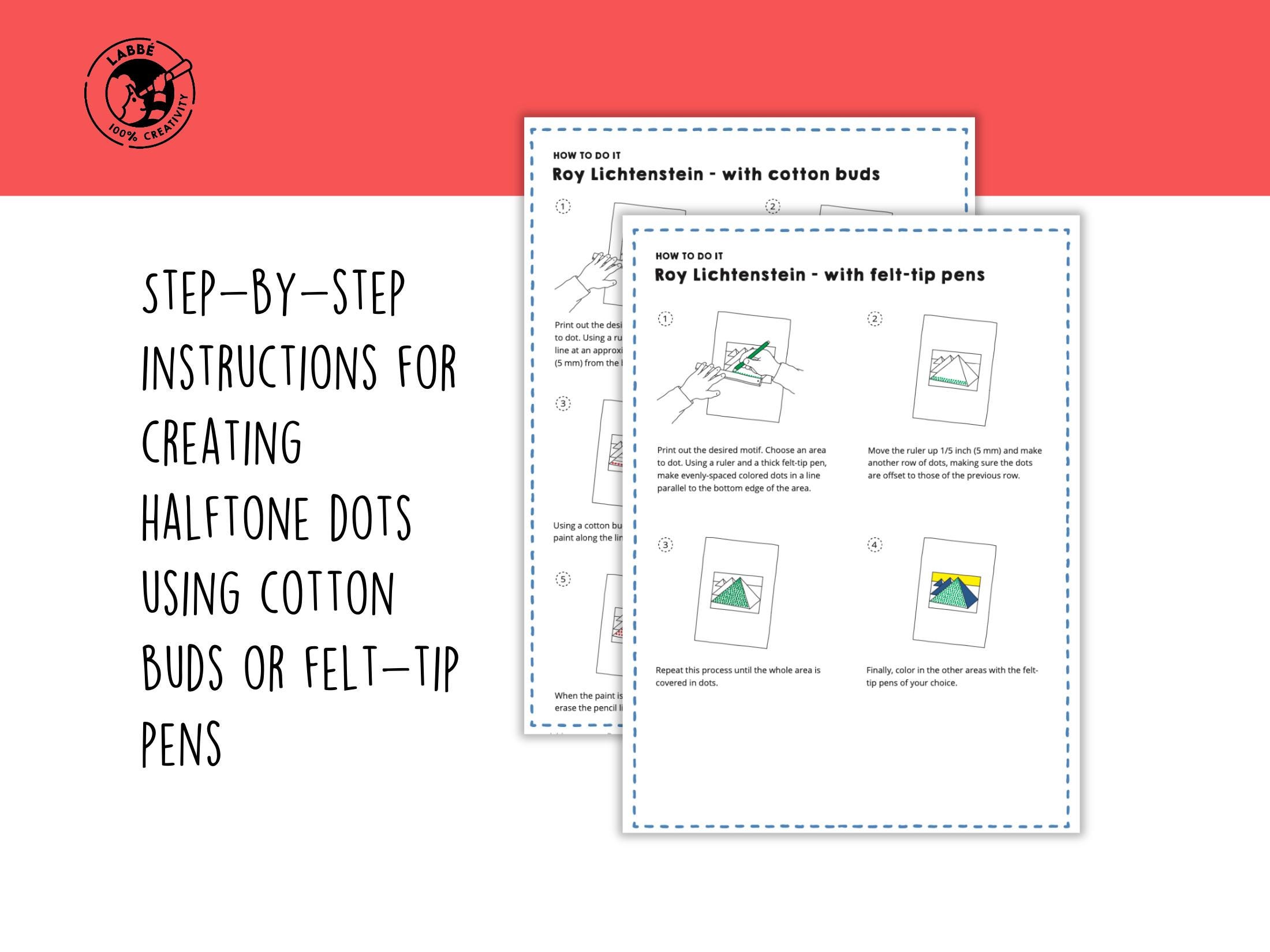 Roy Lichtenstein Pop-art Templates: Halftone Dot Art (PDF) - Etsy