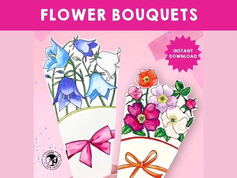 Flower Bouquets | DIY Paper Flower Craft | Cut-and-fold Flower Bouquets ...