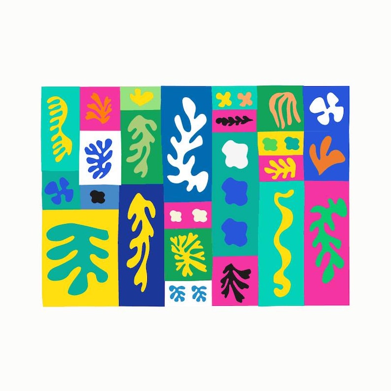 Matisse Cutouts Printable for Kids Art Lesson, Collage Activity ...