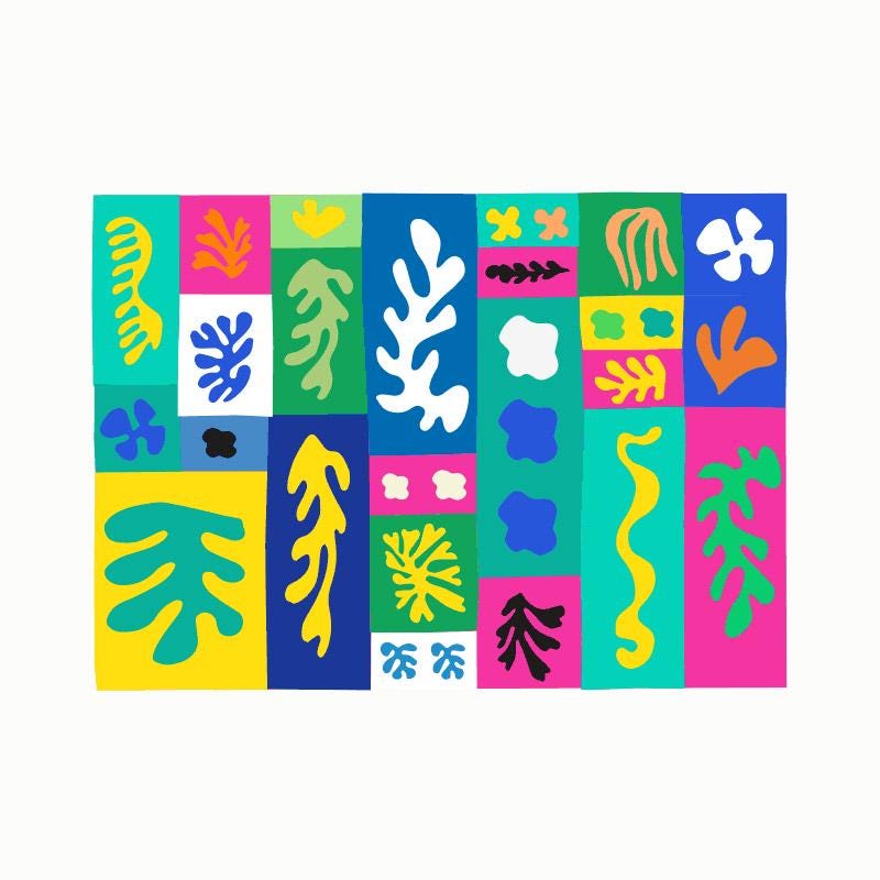 Matisse Cutouts Printable for Kids Art Lesson, Collage Activity ...