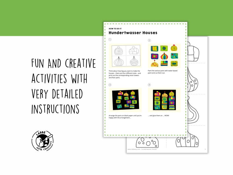 Hundertwasser Houses | DIY Artistic Architecture | Printable Coloring ...