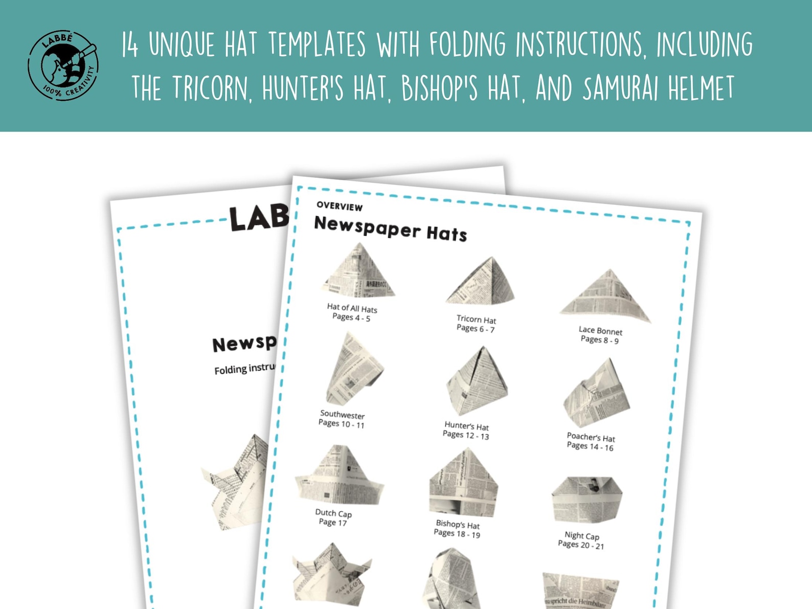 Newspaper Hat Instructions – 14 DIY Paper Hat Designs for Kids & Adults ...