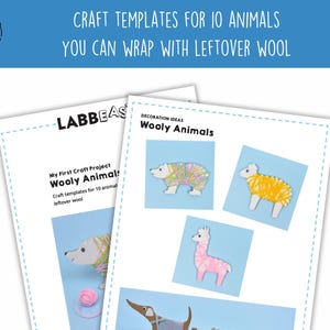 Wooly Animals Craft: DIY Animal Templates (PDF Download) - Etsy