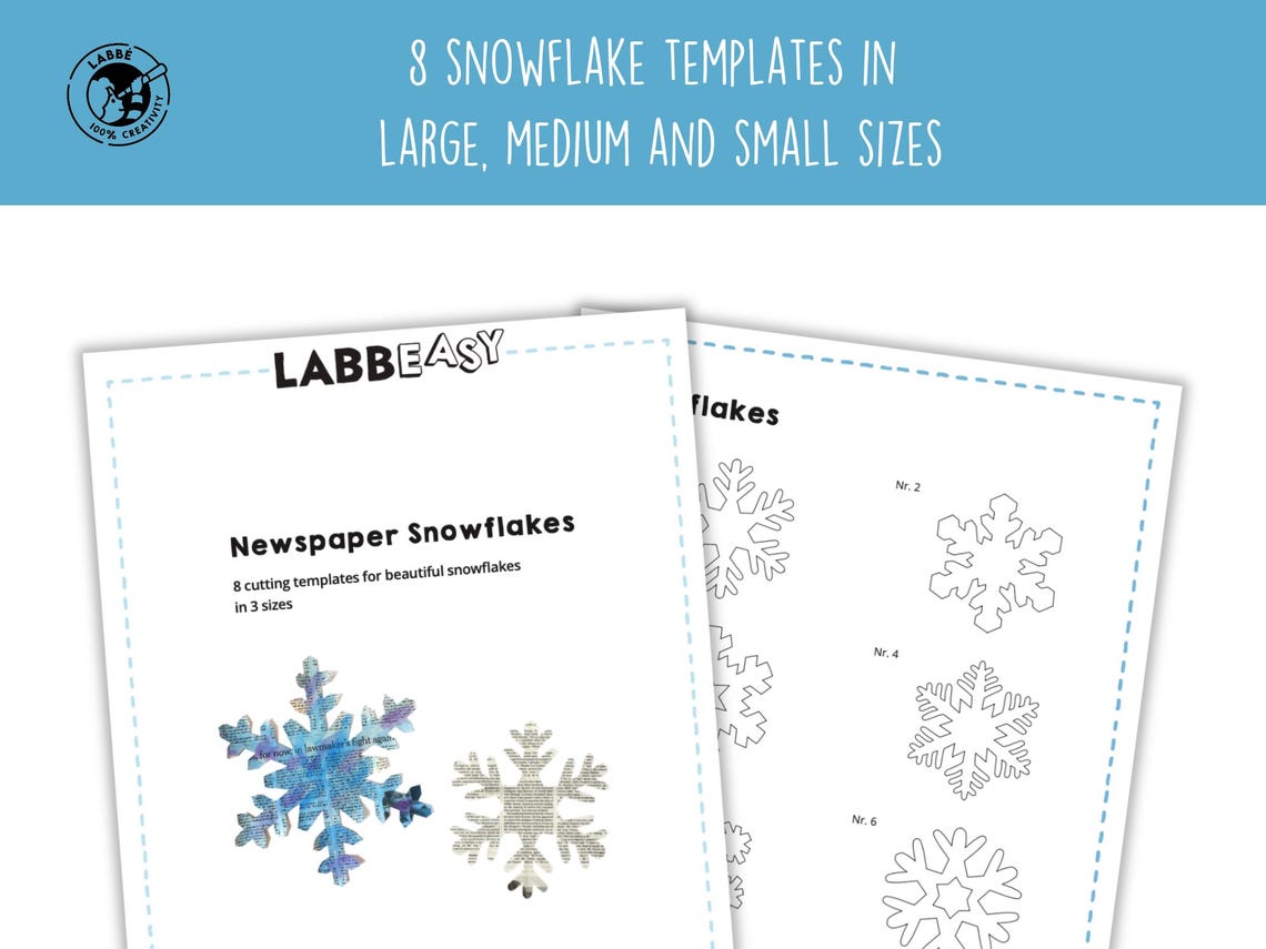 Newspaper Snowflakes | Eco-friendly Winter Decor | Recycled Paper Craft ...