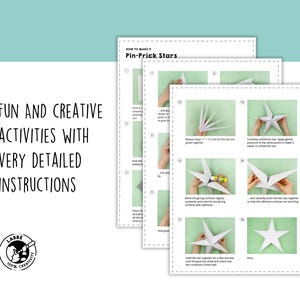3D Pin-prick Star Templates: DIY Holiday Window Decor (PDF Pattern) - Etsy