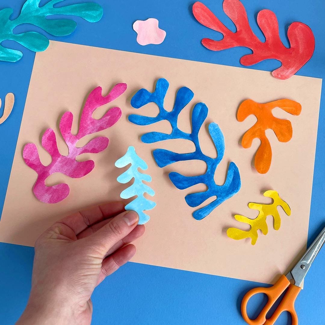 Matisse Cutouts Printable for Kids Art Lesson, Collage Activity ...