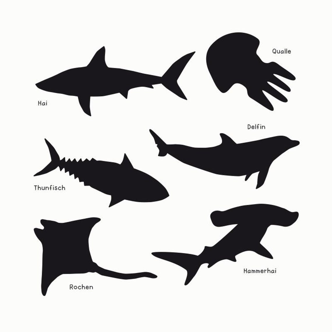 3D Ocean Creature Collage Guide: Depth Effect Silhouette Art (PDF ...