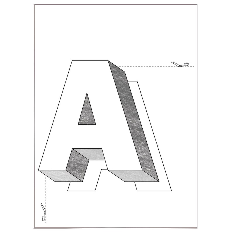 Floating Letters | Optical Illusion Craft | 3D Perspective Letters ...