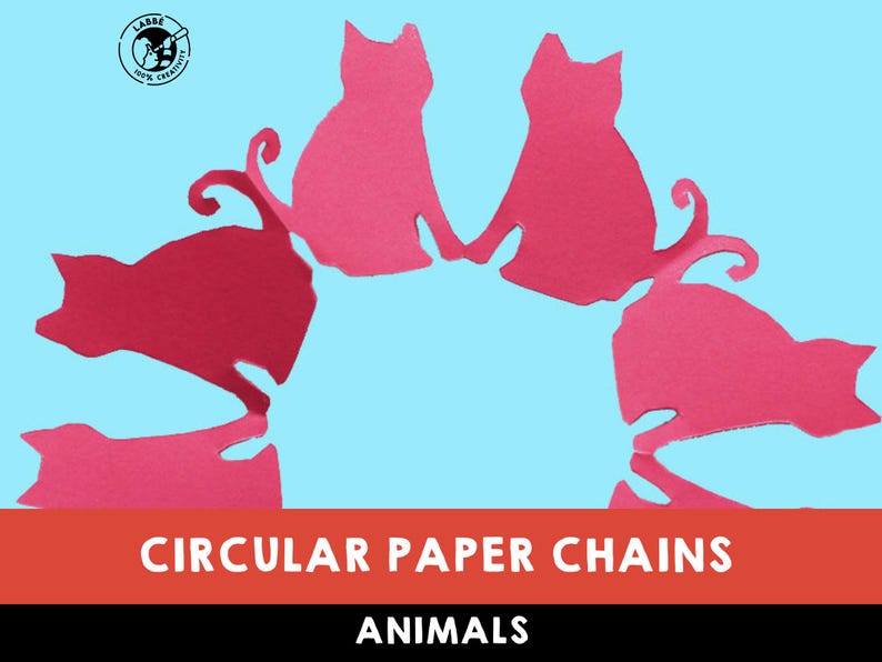Animal Paper Chains: DIY Craft Kit (PDF Pattern) - Etsy