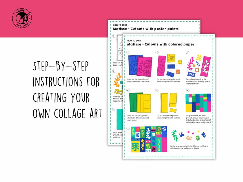 Matisse Cutouts Printable for Kids Art Lesson, Collage Activity ...
