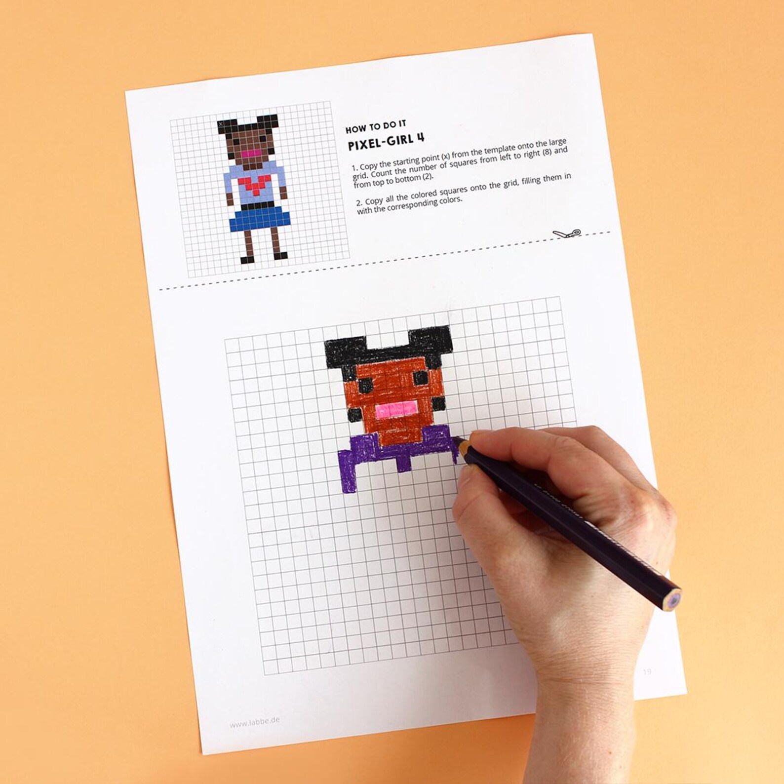 Pixel People | DIY Pixel Art Craft | Printable Pixel Character ...