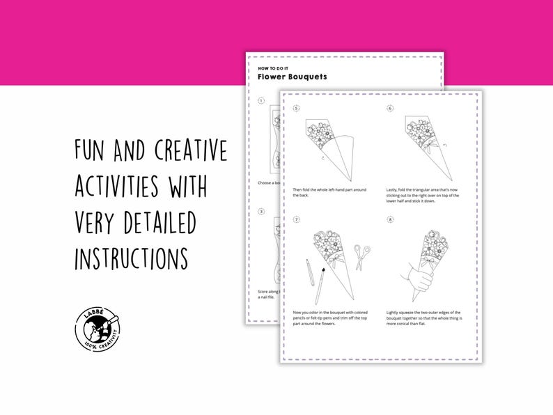 Flower Bouquets | DIY Paper Flower Craft | Cut-and-fold Flower Bouquets ...