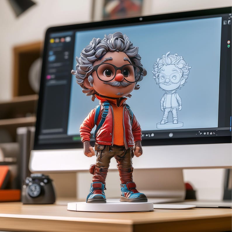 Custom 3D Printed Cartoon Figurine, Personalized Miniature Gift, 3D ...