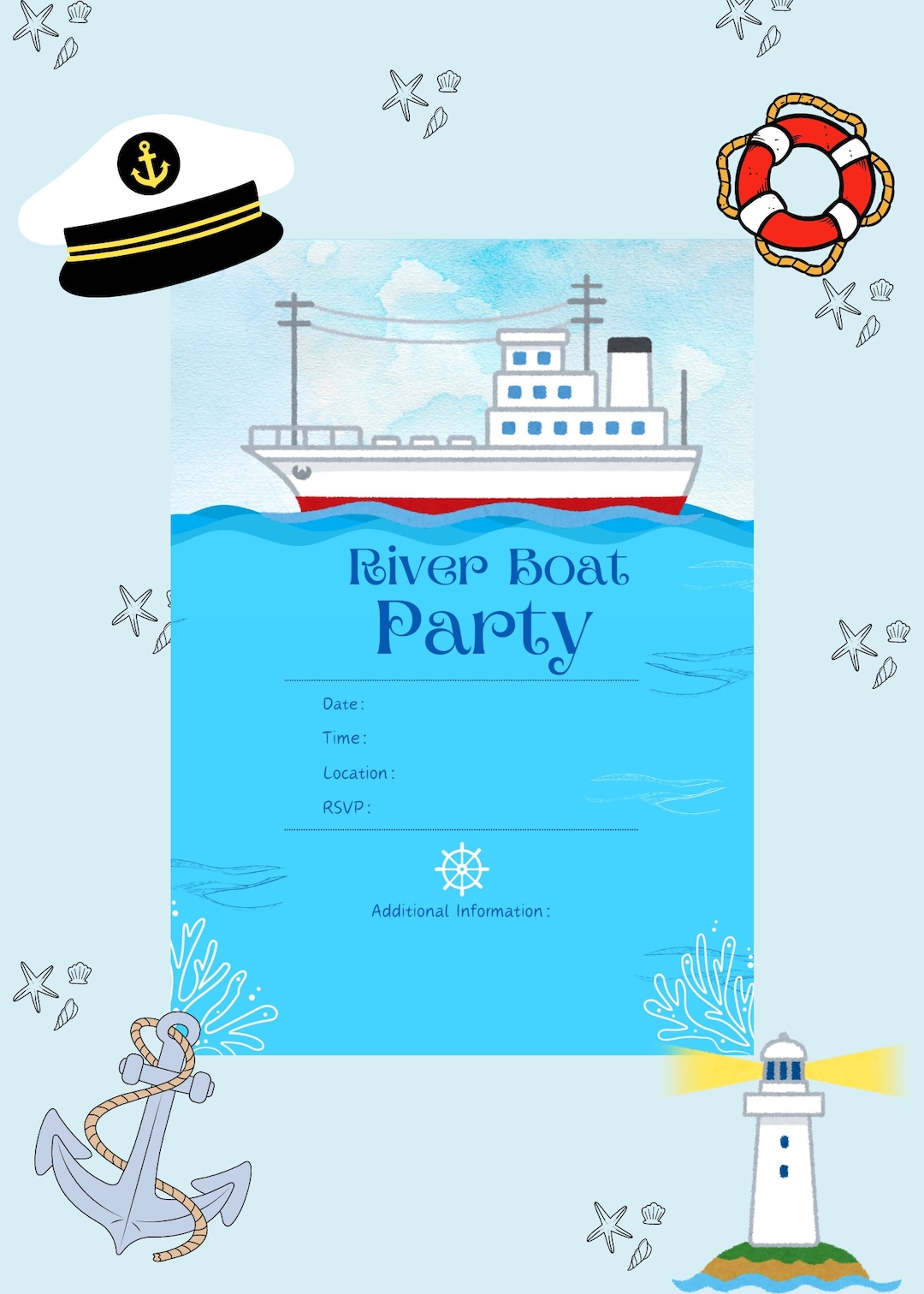 A River Boat Party - Etsy