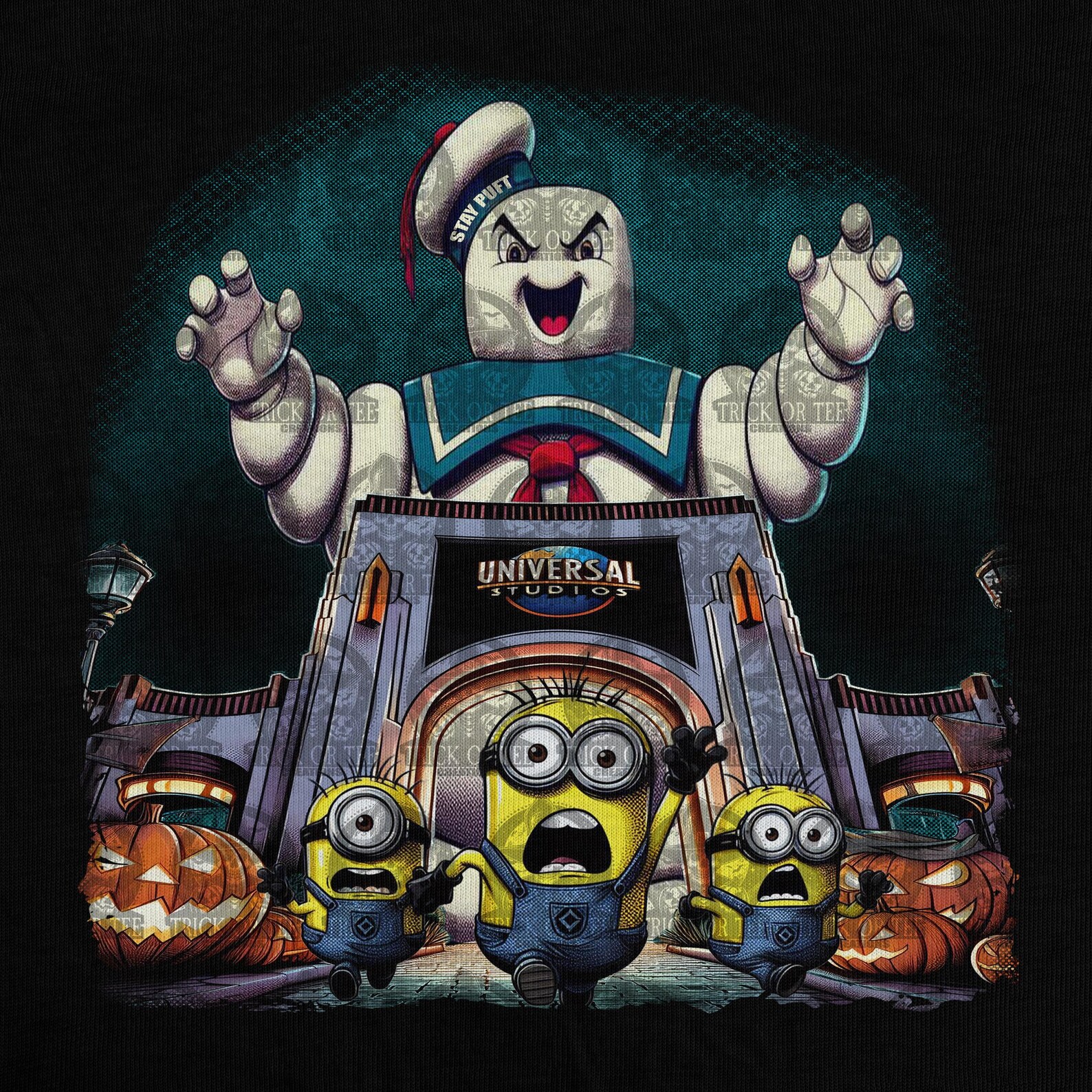 Stay Puft Marshmallow Man Kids Tee, Universal Studios, Minions Scared ...