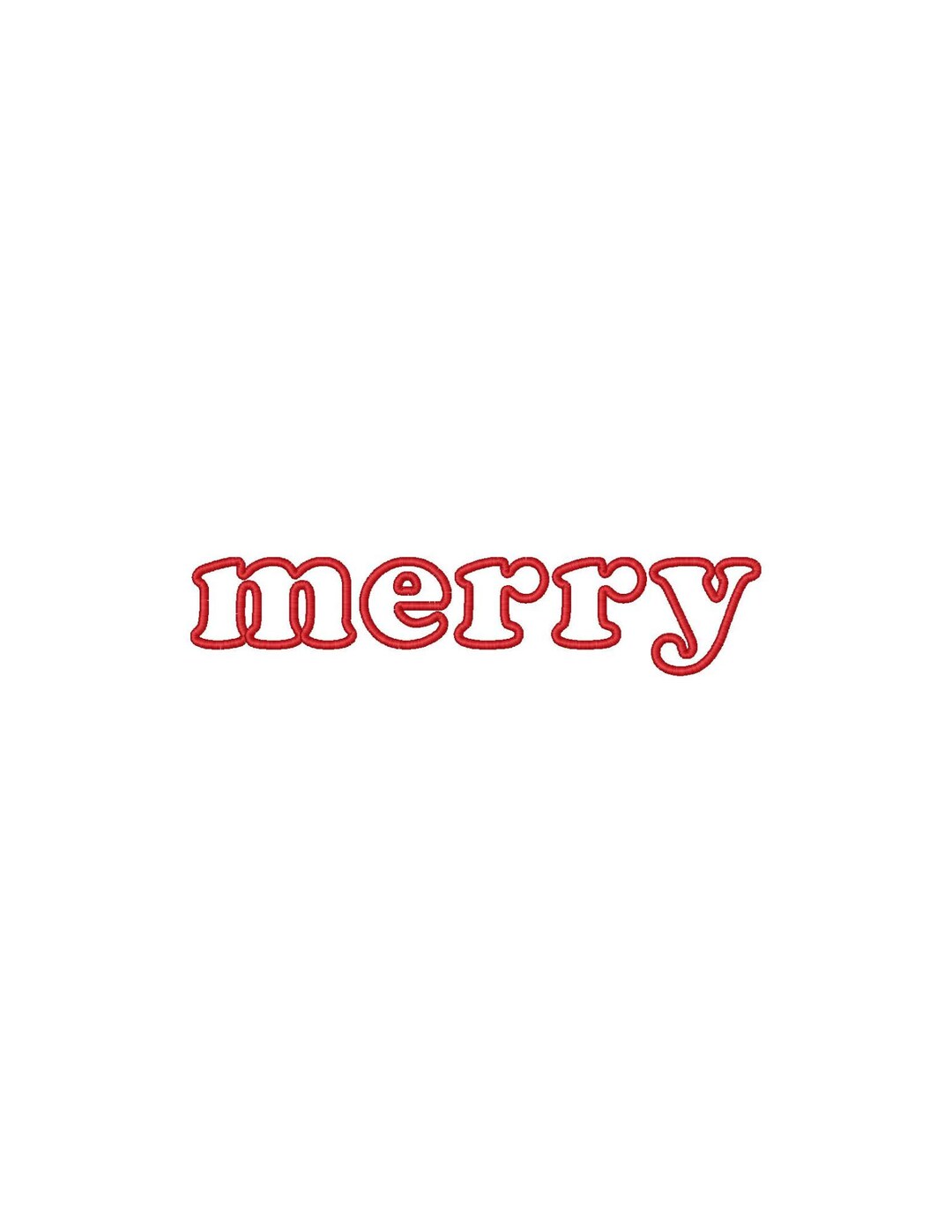 Merry Applique Embroidery Desgin, Machine Embroidery File, Instant ...