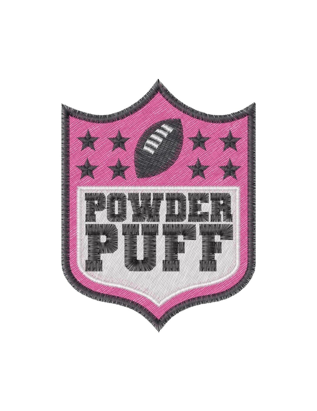 Powder Puff Football Embroidery Desgin, Machine Embroidery File ...