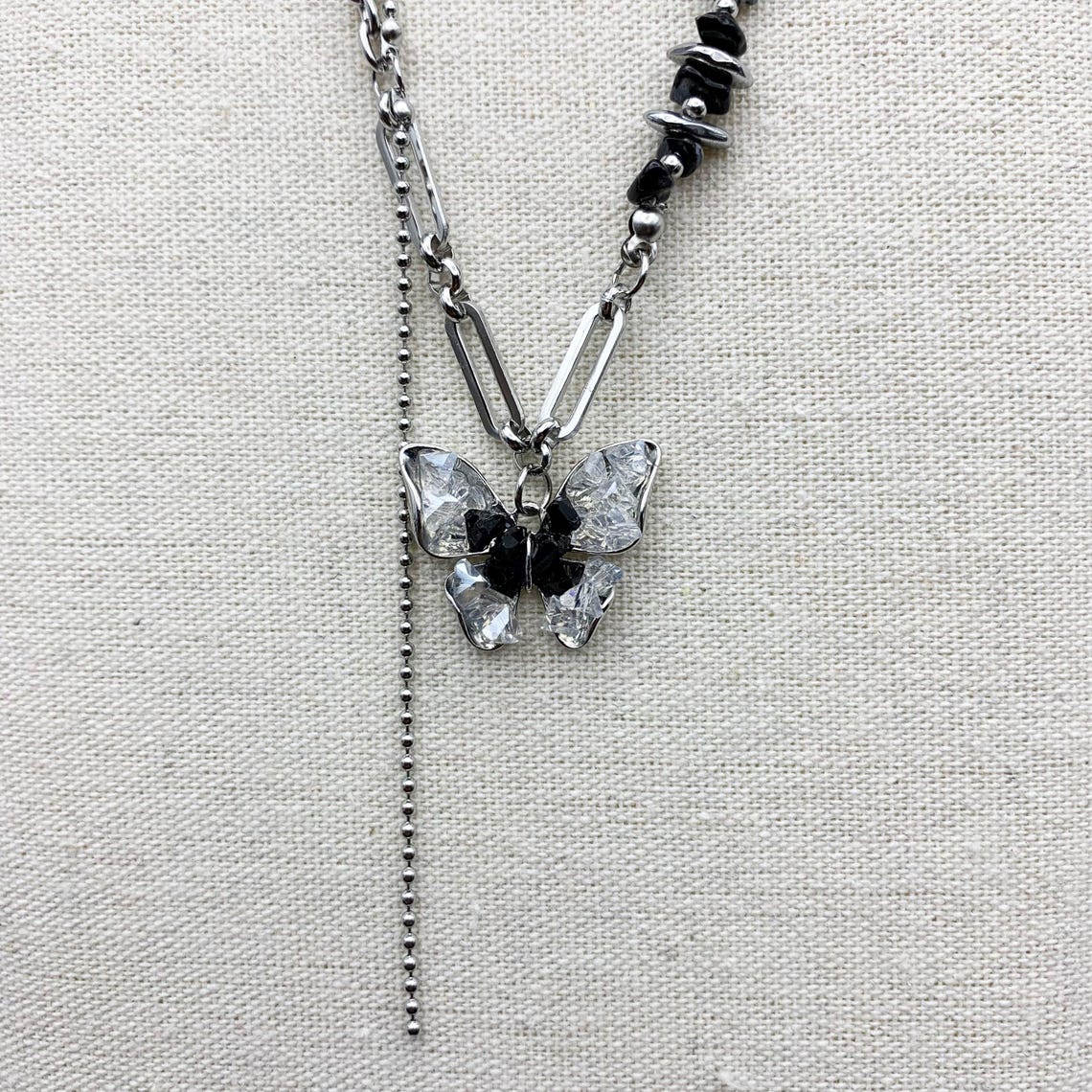 Stainless Steel Butterfly Necklace, Tiny Pendant Minimalist Jewelry ...