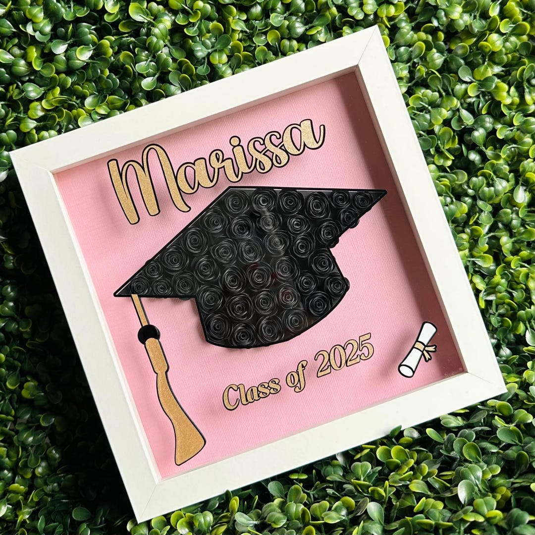 Custom Graduation Shadow Box, Graduation Cap Shadow Box, Graduation ...